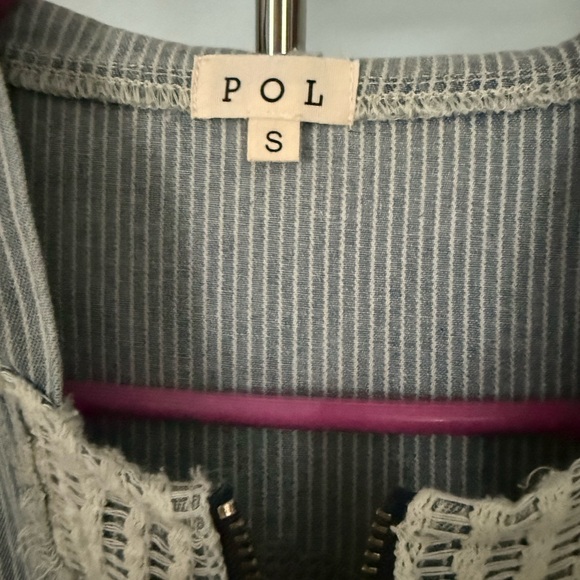 POL | Tops | Pol Blue And White Striped Shirt | Poshmark
